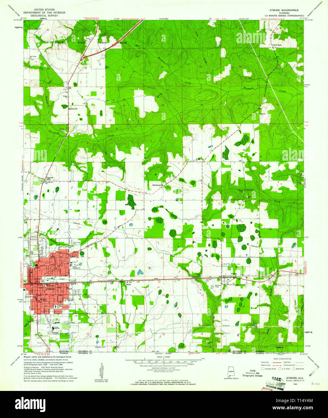 Map of atmore hi-res stock photography and images - Alamy