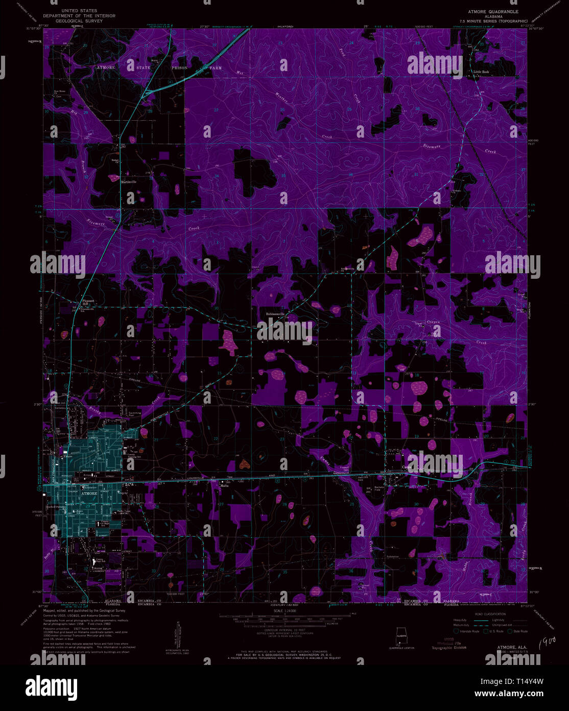 Map of atmore hi-res stock photography and images - Alamy