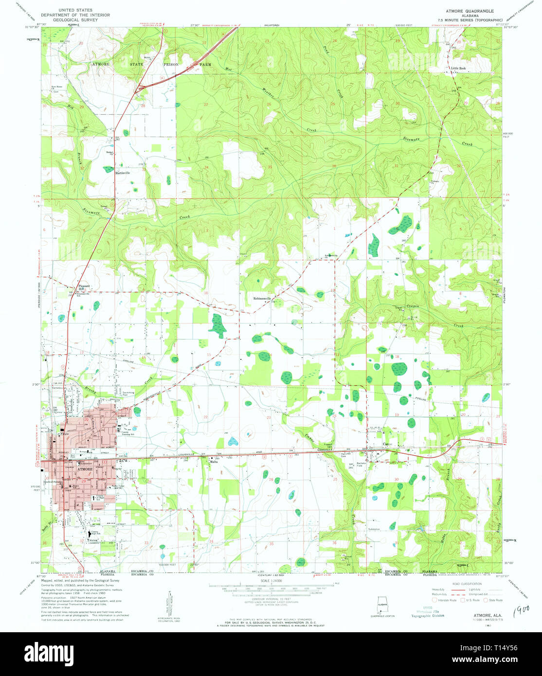 Map of atmore hi-res stock photography and images - Alamy