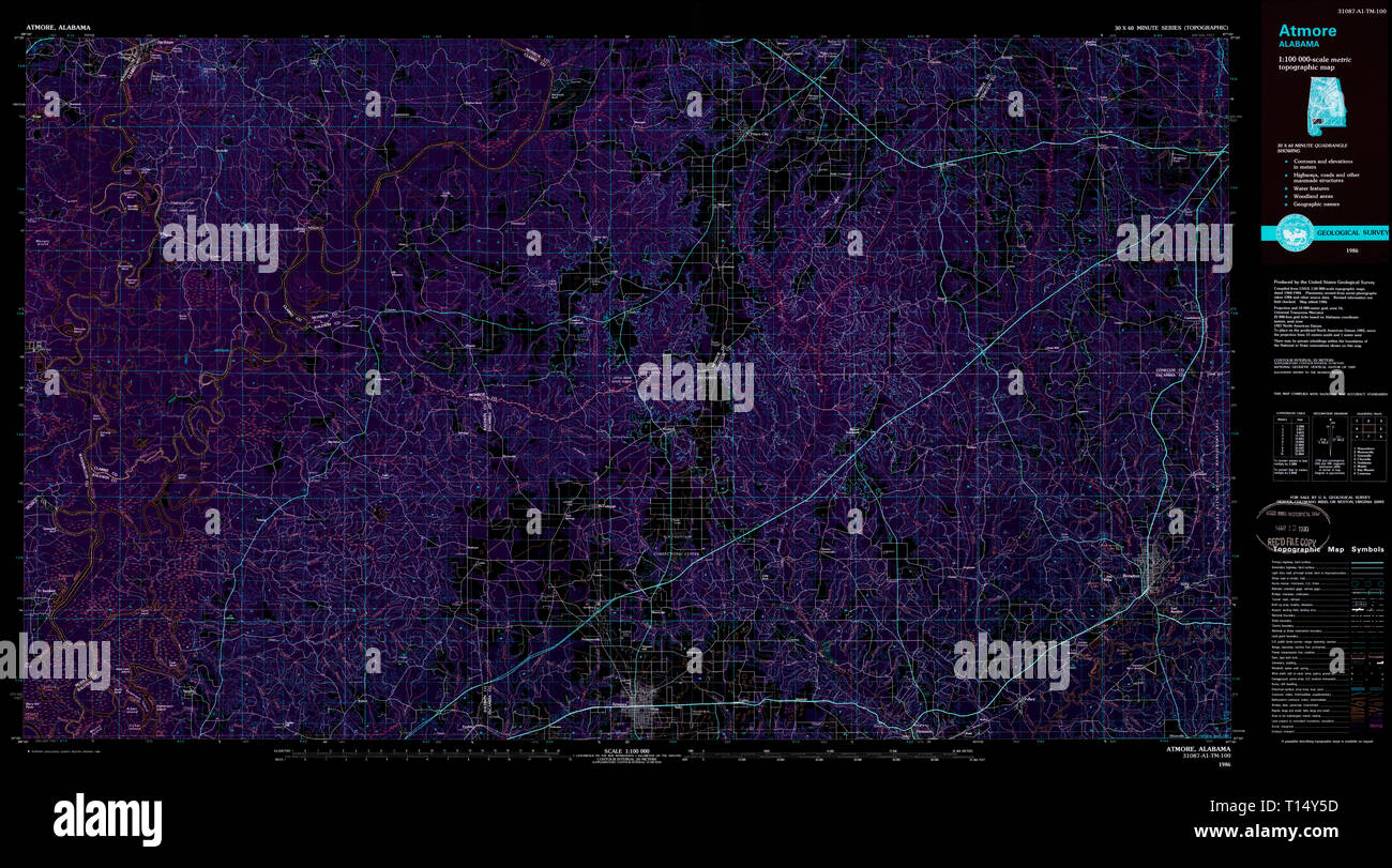 Map of atmore hi-res stock photography and images - Alamy