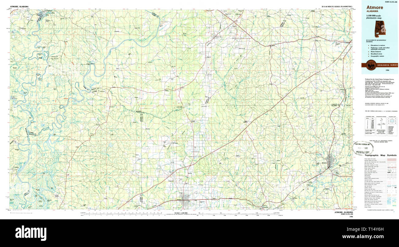 Map of atmore hi-res stock photography and images - Alamy