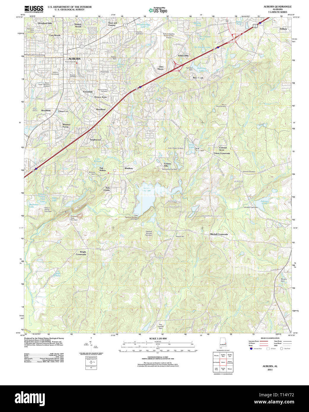 Auburn map hi-res stock photography and images - Alamy