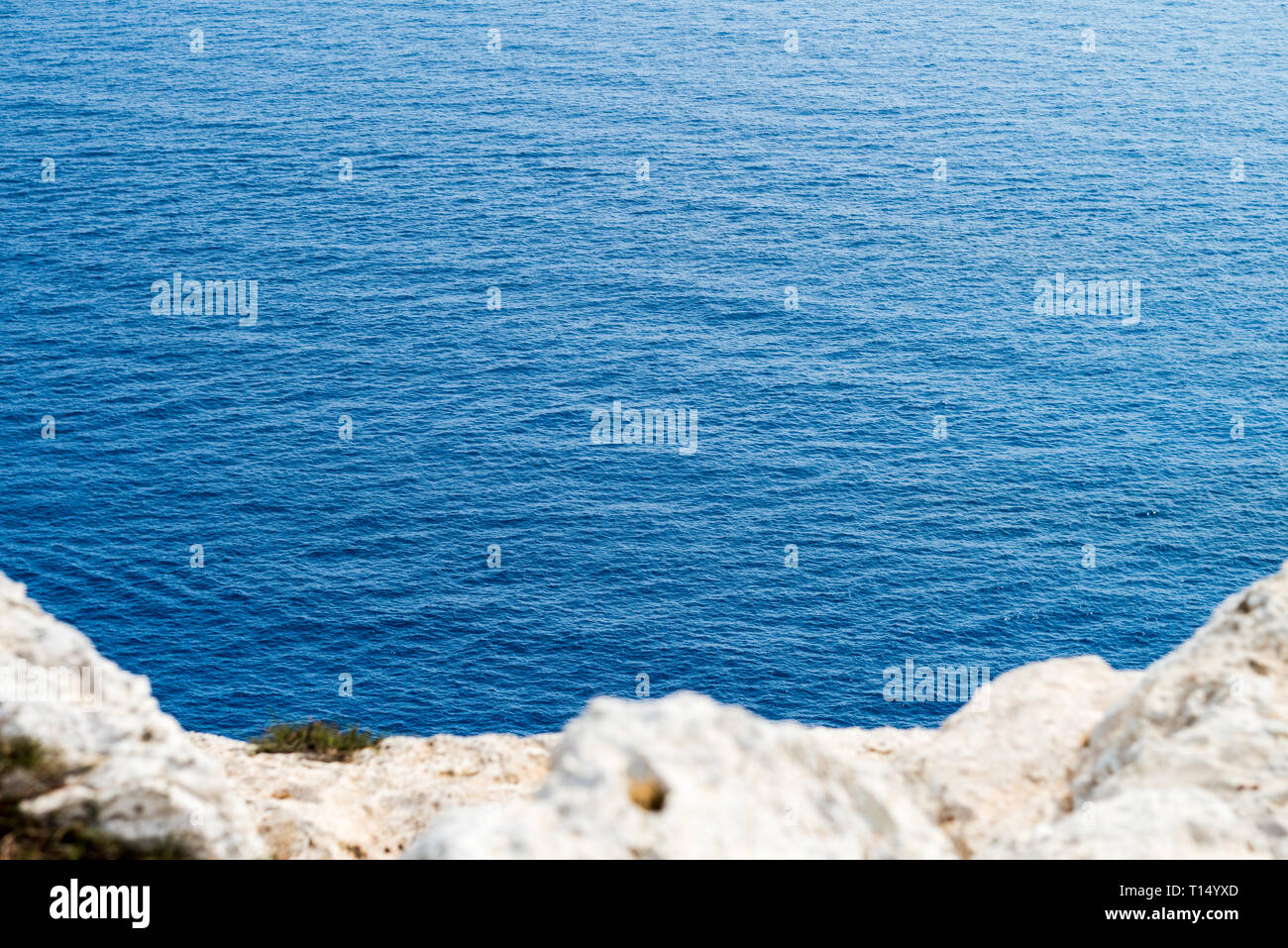 Deep blue Mediterranean sea view from Cape Greco - Cyprus near sea ...