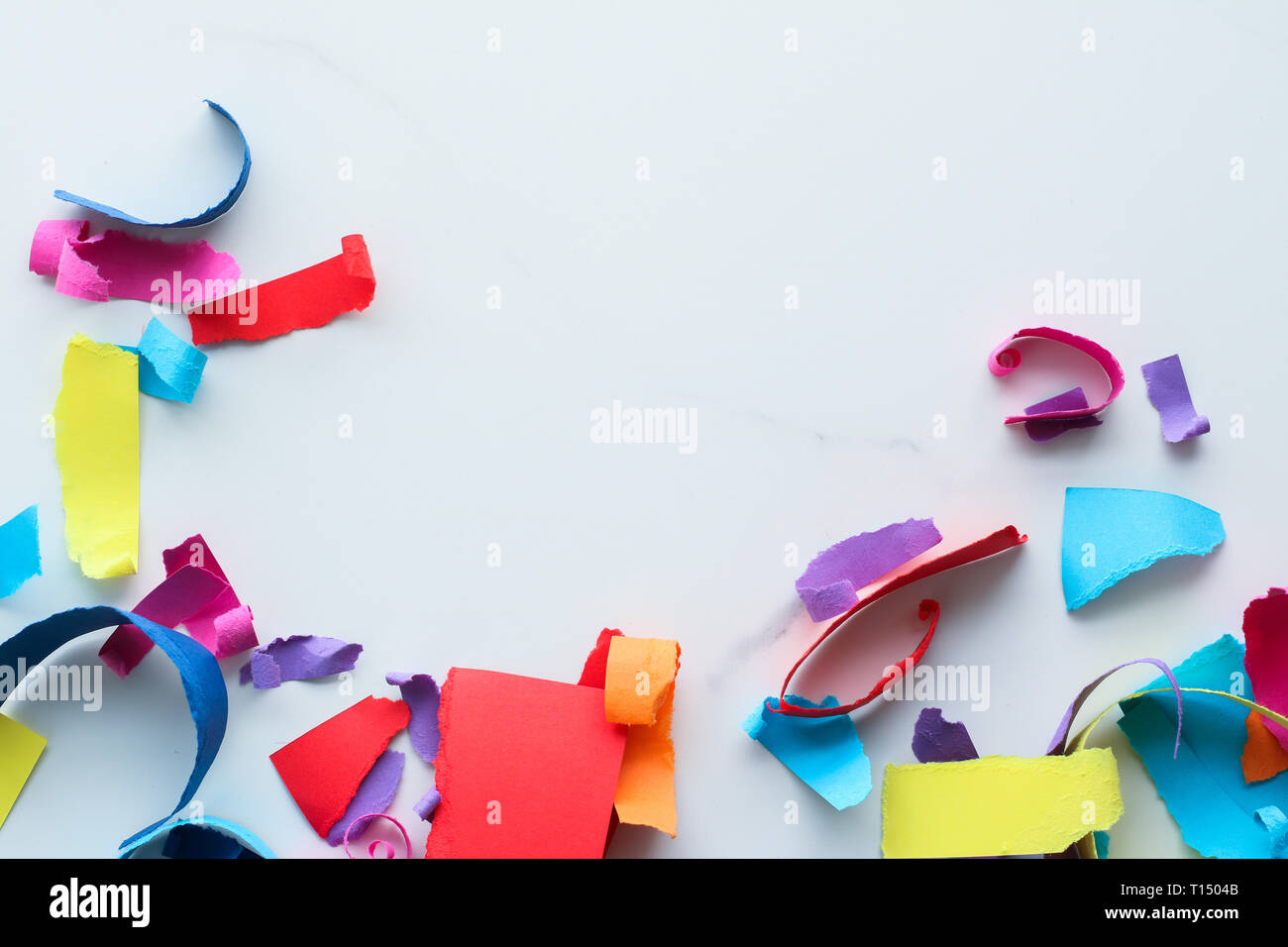 Holiday decor, creative design and party concept - Paper confetti on ...