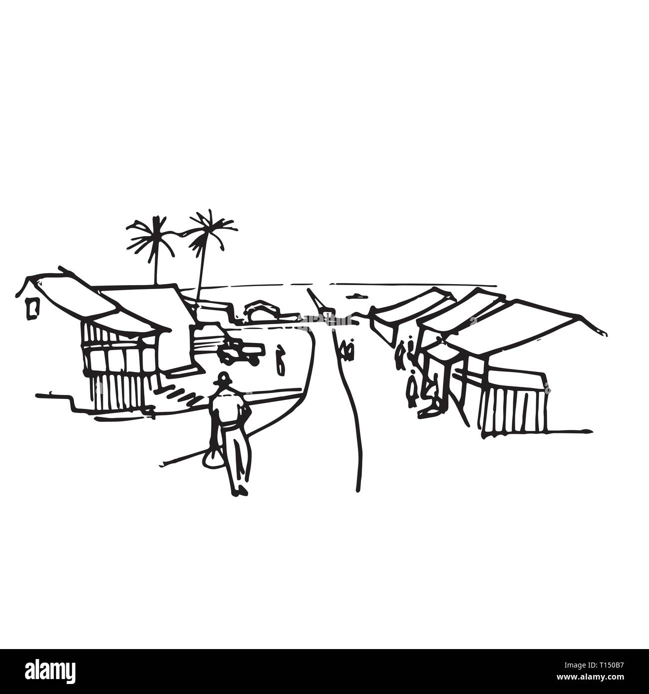Vector illustration of Native black skinned ethnical people of Africa ...
