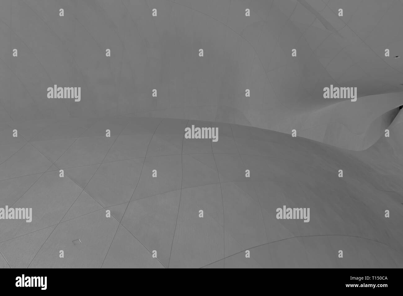 Monochrome refined fragment of contemporary public building, abstract ...