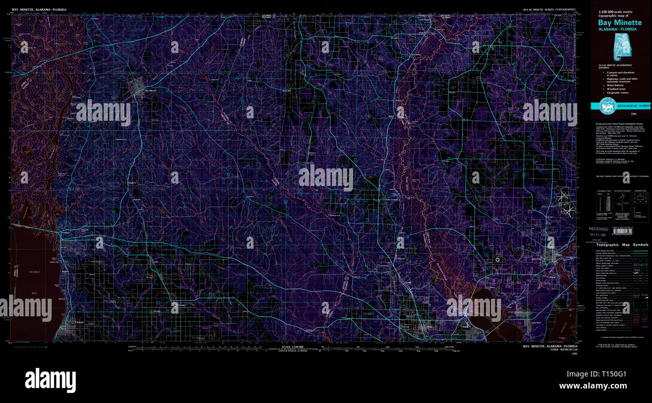 Bay minette map hi-res stock photography and images - Alamy