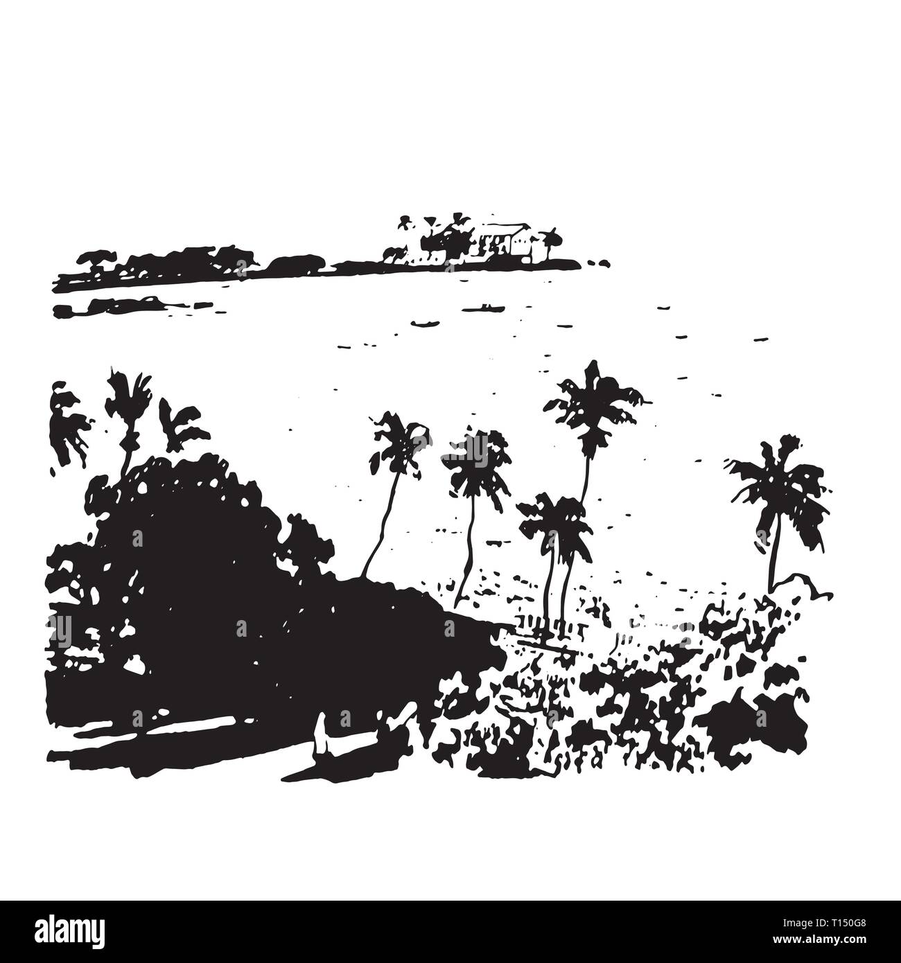 African landscapes Stock Vector Images - Alamy