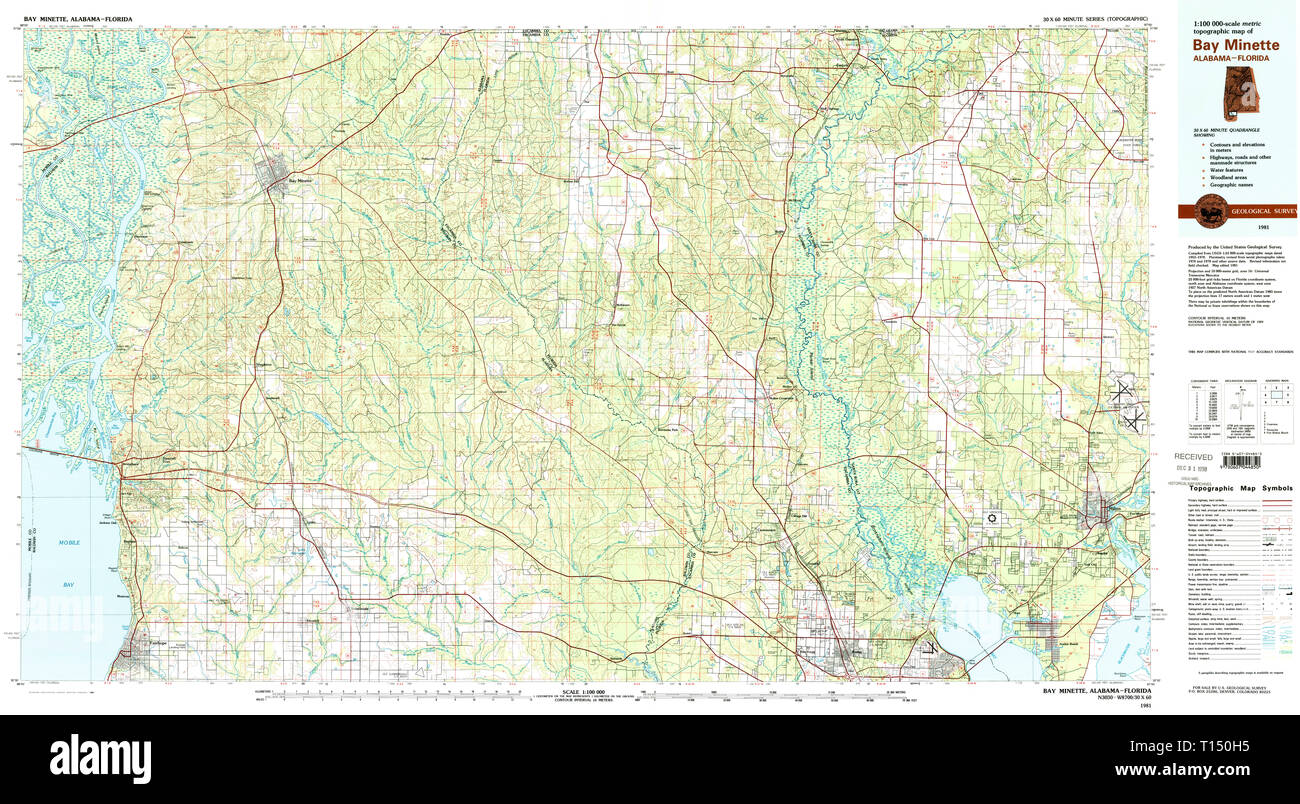 Map of bay minette hi-res stock photography and images - Alamy