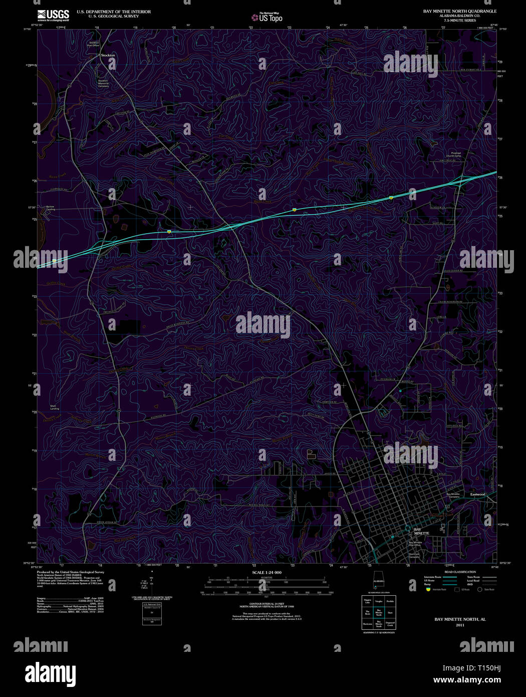 Map of bay minette hi-res stock photography and images - Alamy