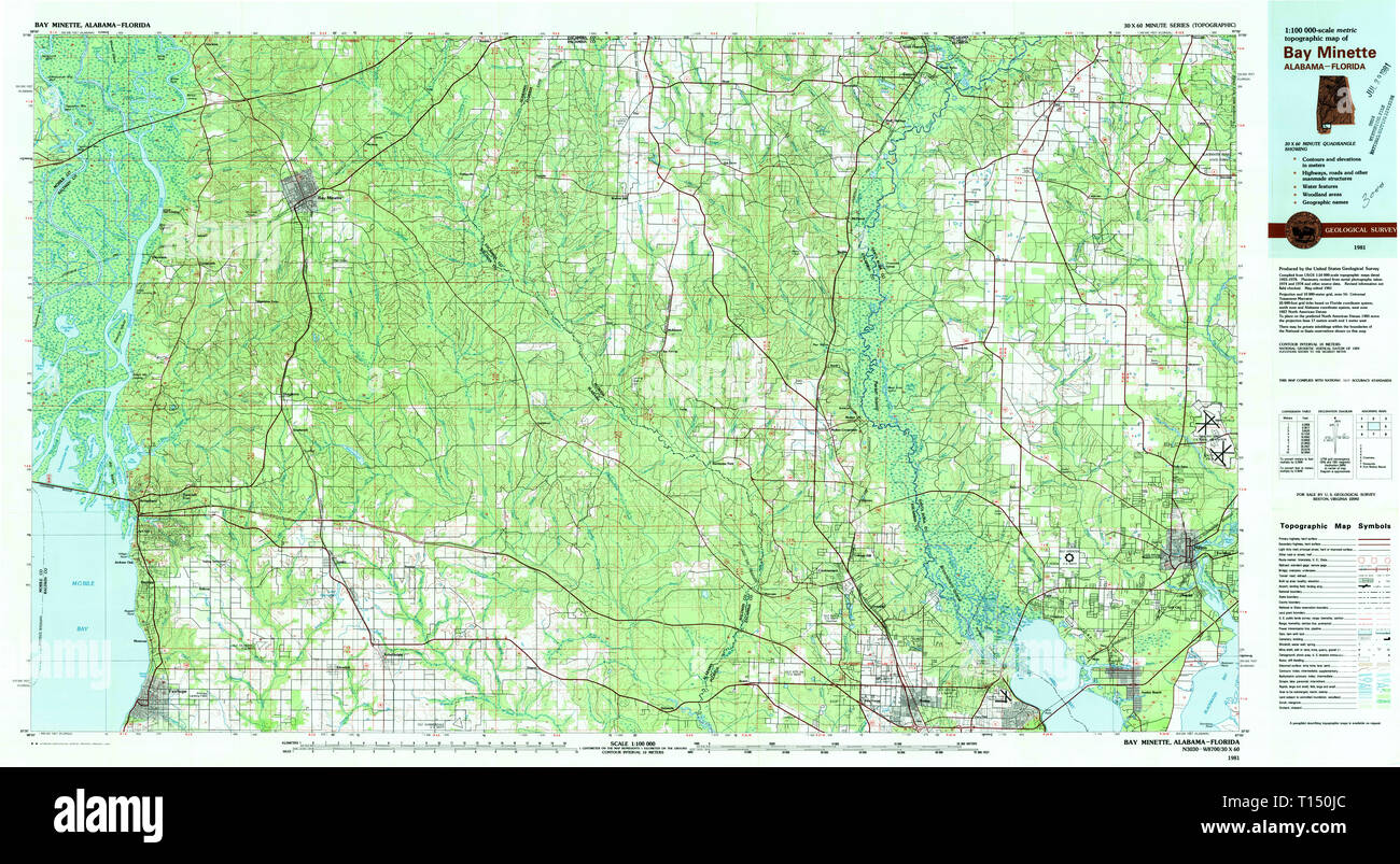 Bay minette map hi-res stock photography and images - Alamy