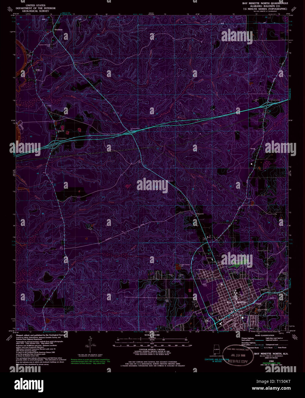Map of bay minette hi-res stock photography and images - Alamy
