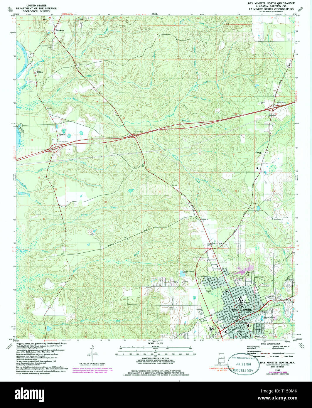 Map of bay minette hi-res stock photography and images - Alamy