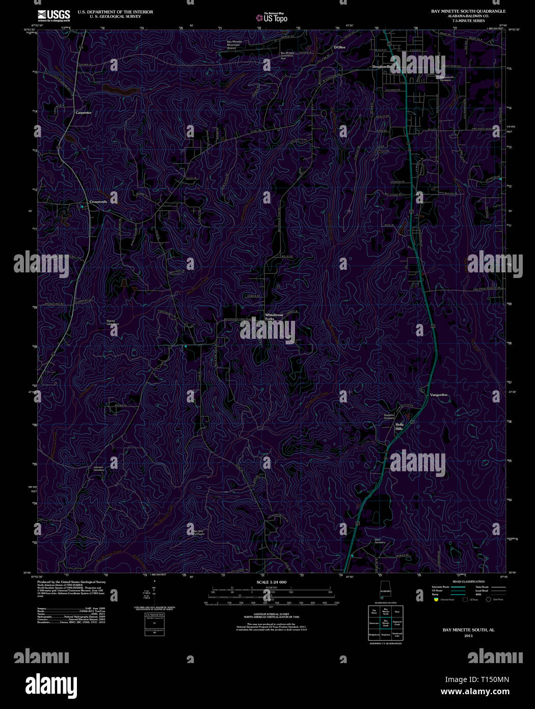 Map of bay minette hi-res stock photography and images - Alamy