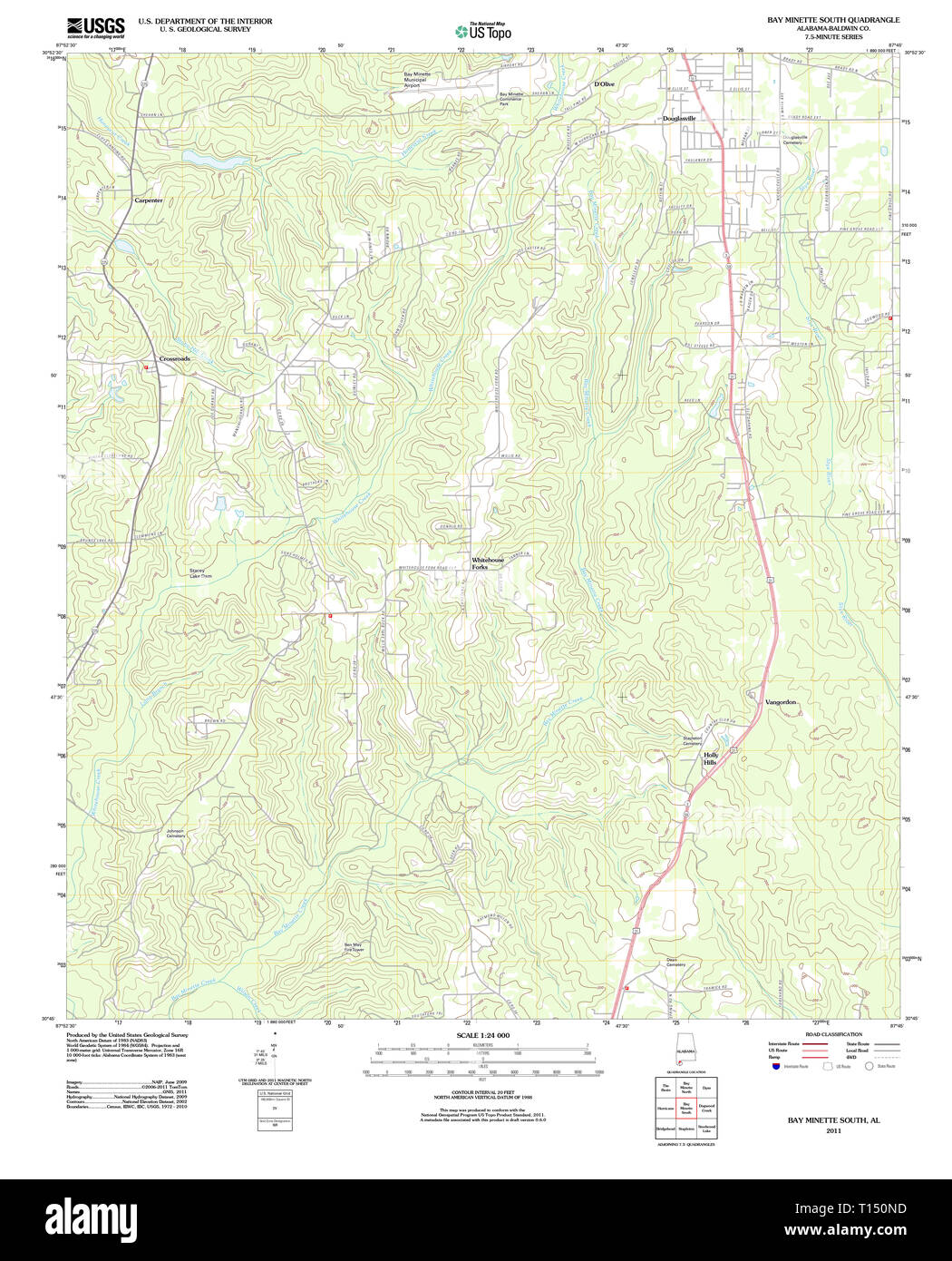 Map of bay minette hi-res stock photography and images - Alamy