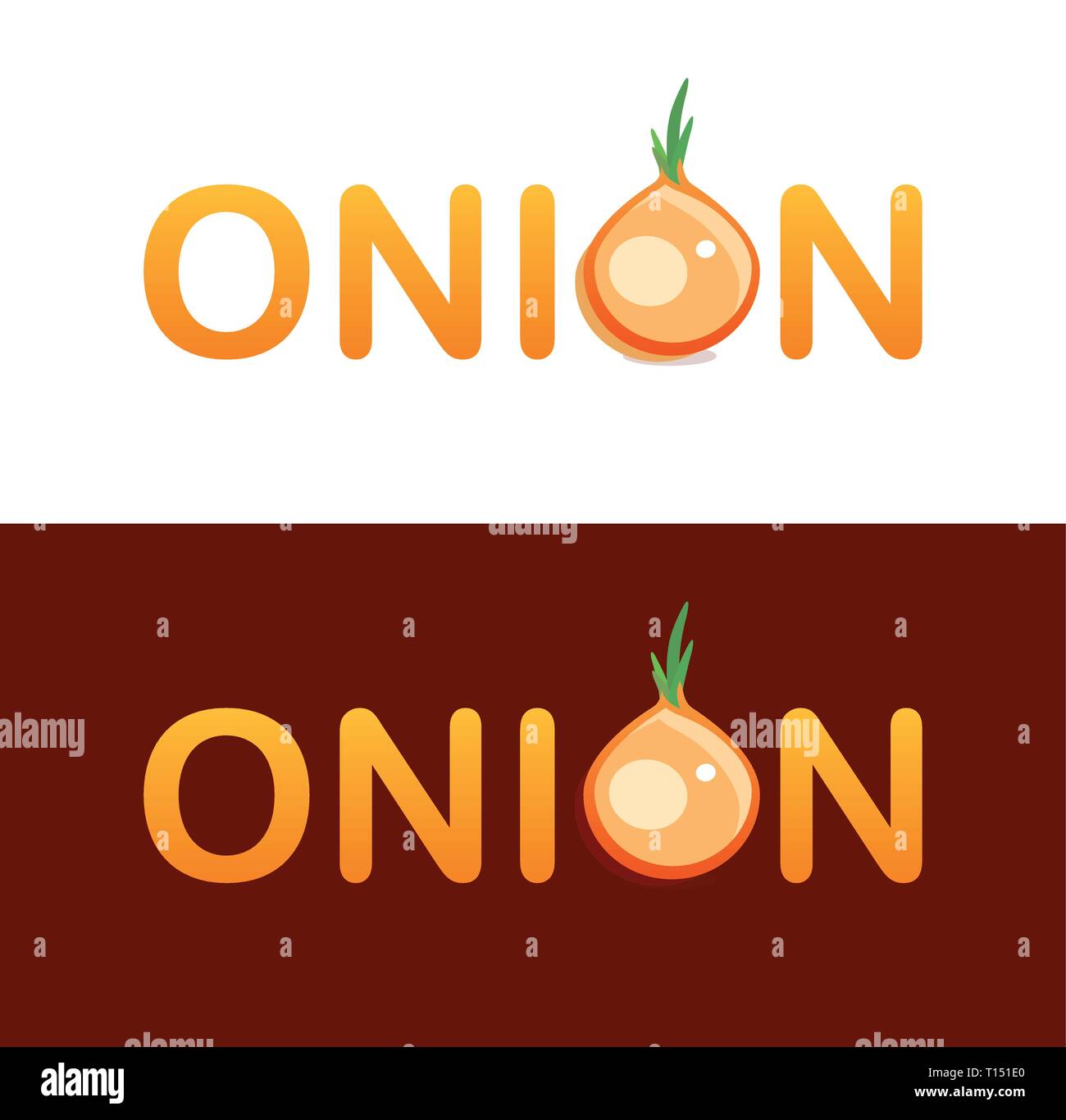 Vector creative Logotype design for trading onions vegetables ...