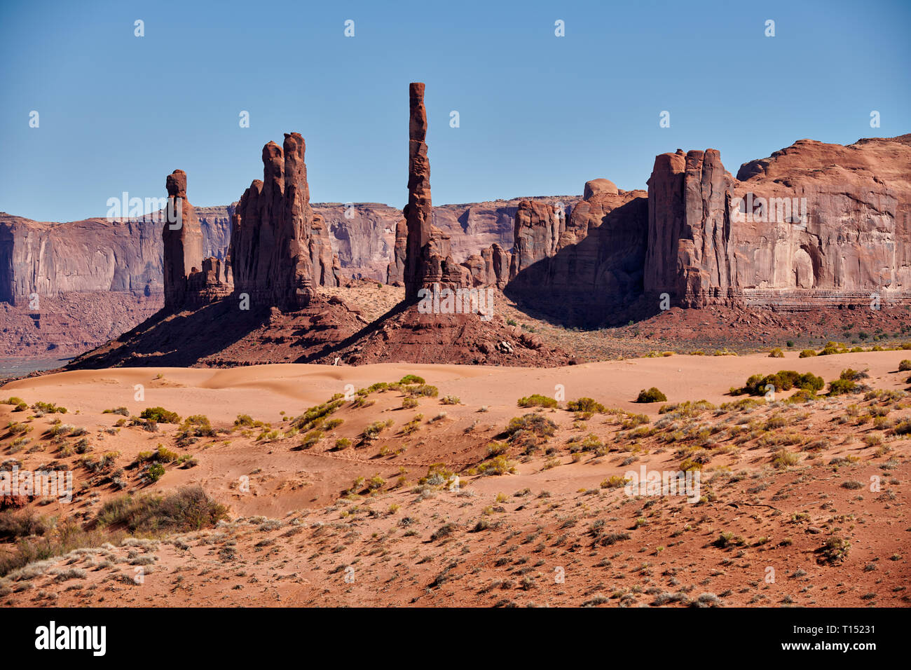 Monument Valley, Totem Pole, Arizona, USA, North America Stock Photo ...