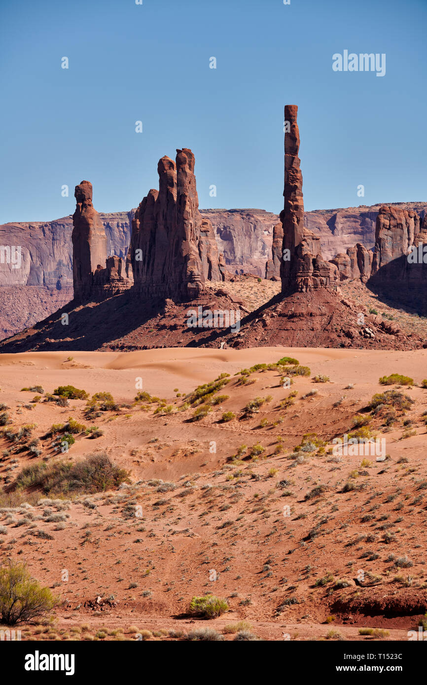 Monument Valley, Totem Pole, Arizona, USA, North America Stock Photo ...