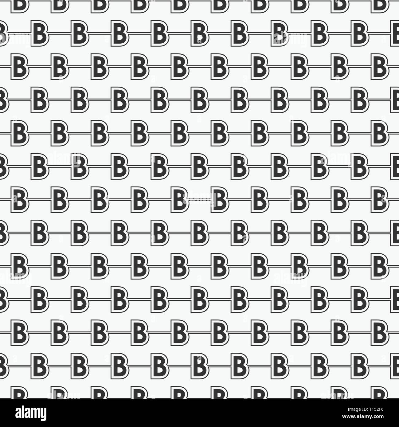 Vector seamless pattern of alphabet letter B Stock Vector Image & Art ...