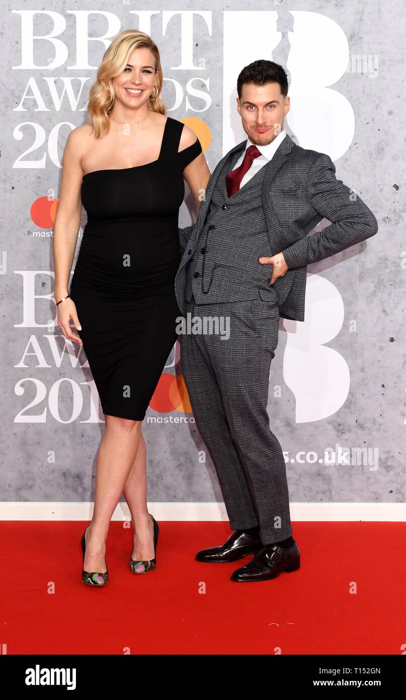 The Brit Awards 2019 held at the O2 - Arrivals Featuring: Gemma ...