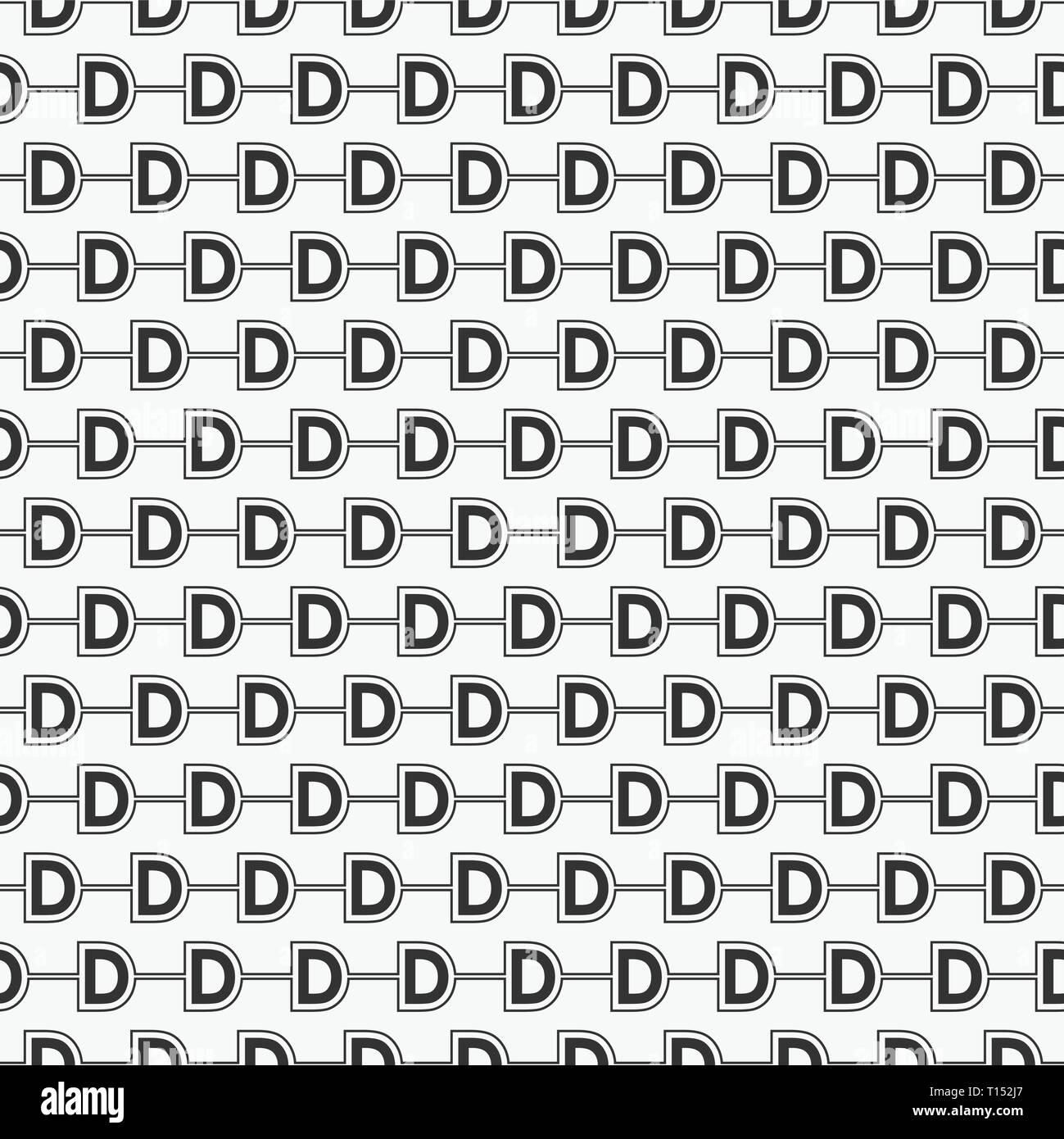 Vector seamless pattern of alphabet letter D Stock Vector Image & Art ...