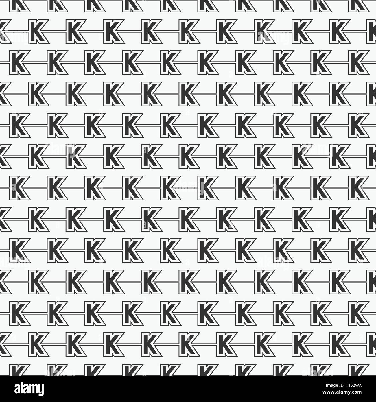 Vector seamless pattern of alphabet letter K Stock Vector Image & Art ...