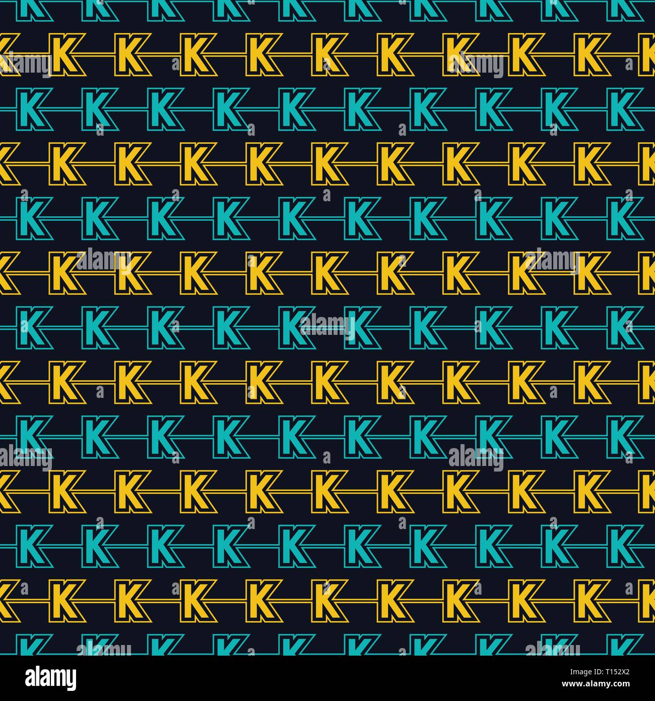 Vector seamless pattern of alphabet letter K Stock Vector Image & Art ...