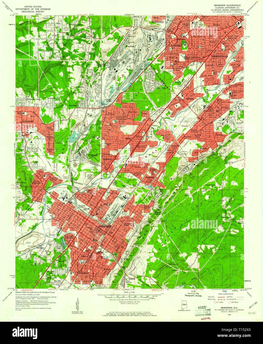 Map of bessemer hi-res stock photography and images - Alamy