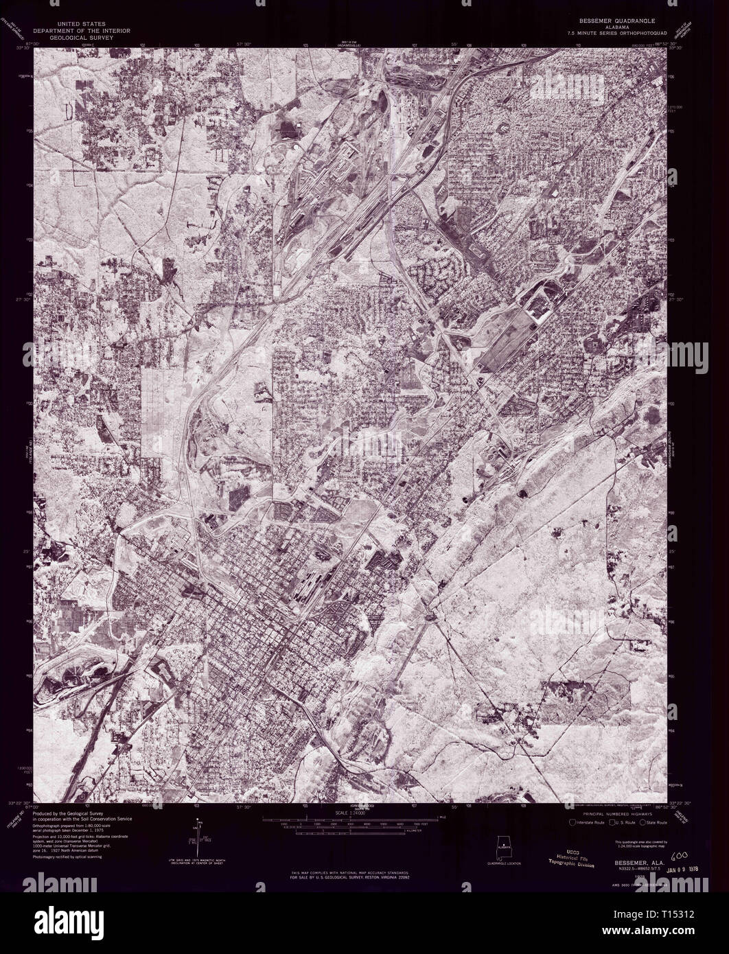 Bessemer alabama map hi-res stock photography and images - Alamy