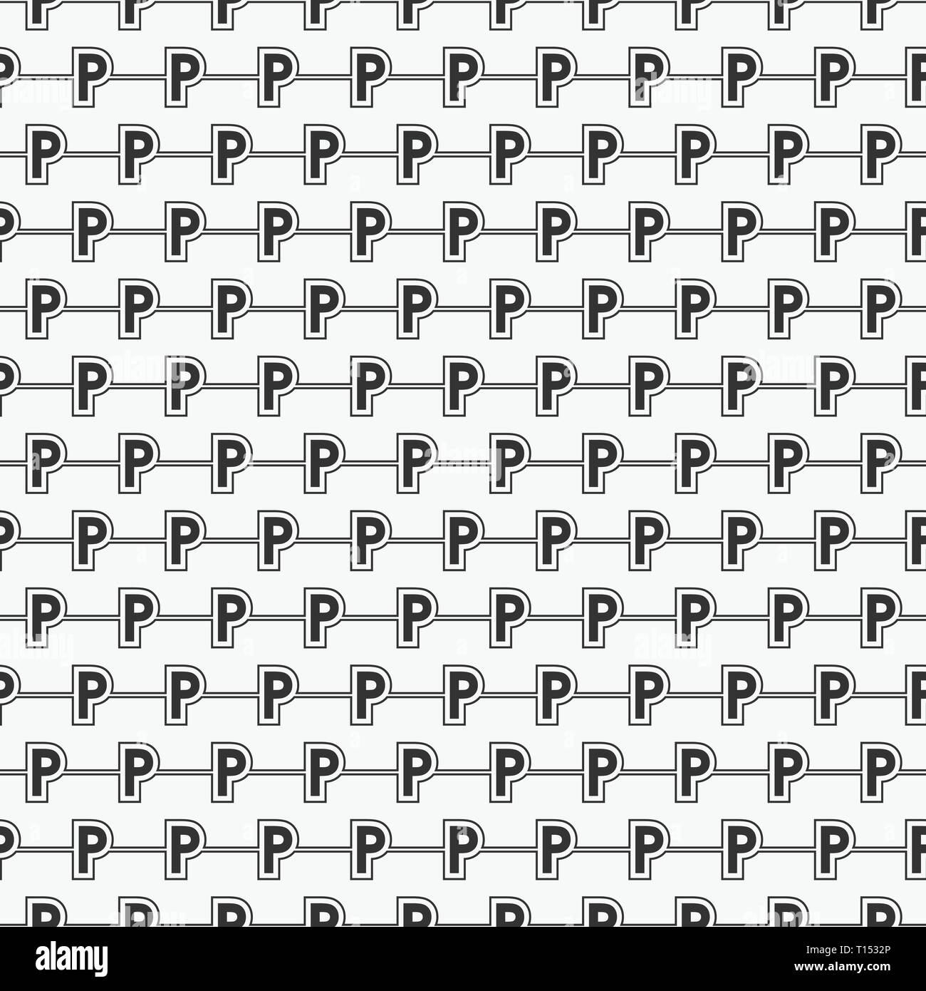 Vector seamless pattern of alphabet letter P Stock Vector Image & Art ...