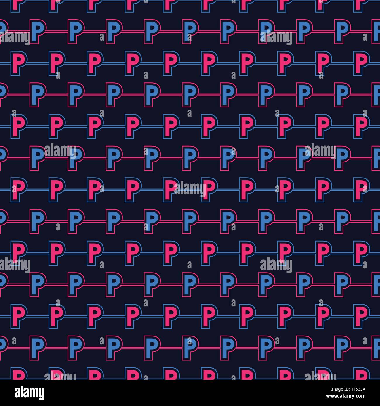 Vector seamless pattern of alphabet letter P Stock Vector Image & Art ...