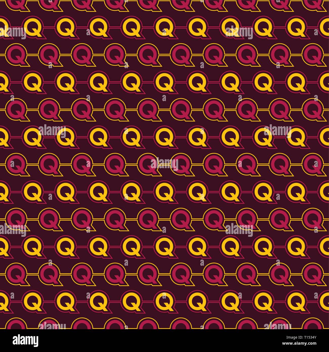 Vector seamless pattern of alphabet letter Q Stock Vector Image & Art ...