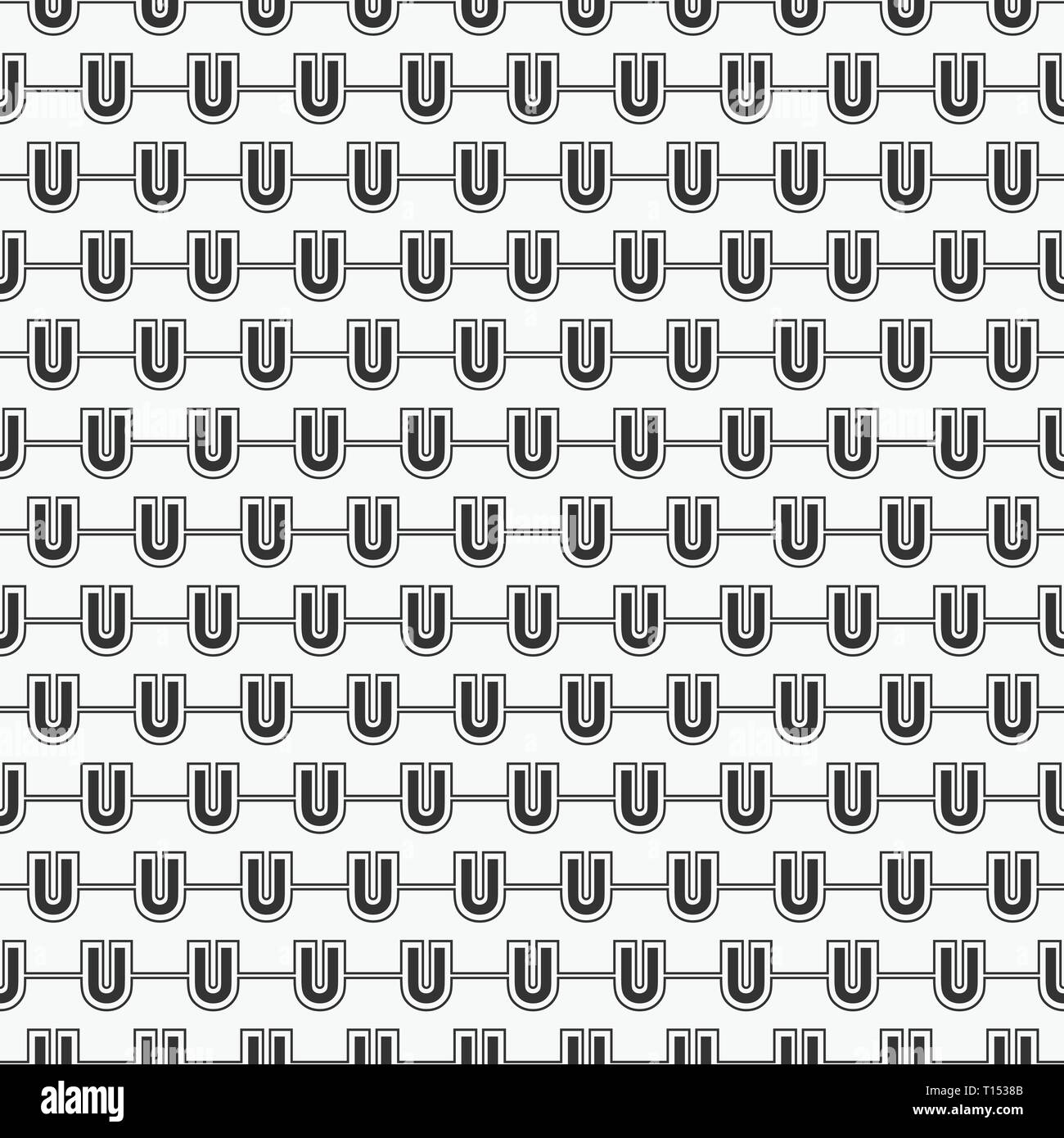 Vector seamless pattern of alphabet letter U Stock Vector Image & Art ...