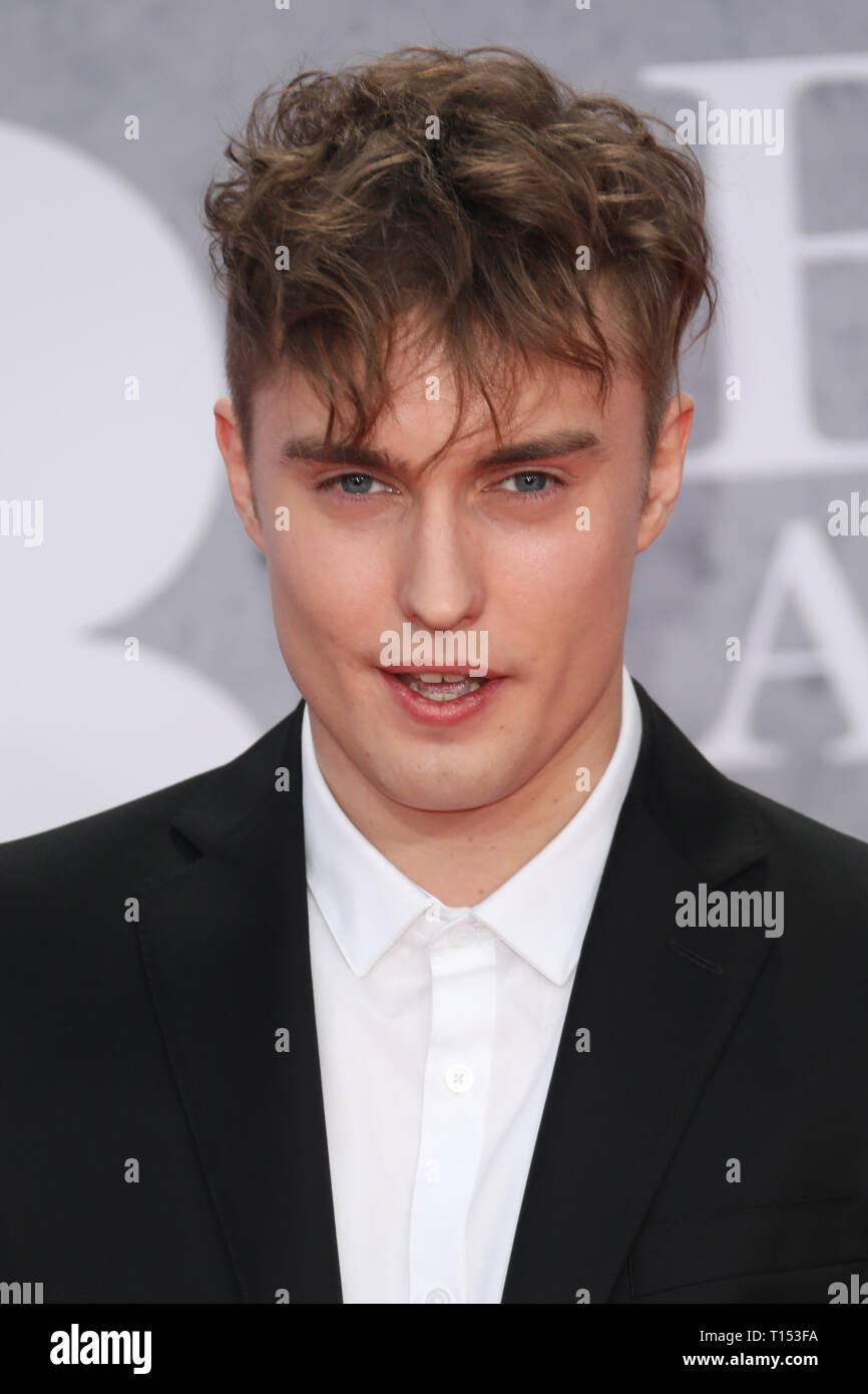 The Brit Awards 2019 held at the O2 - Arrivals Featuring: Sam Fender ...