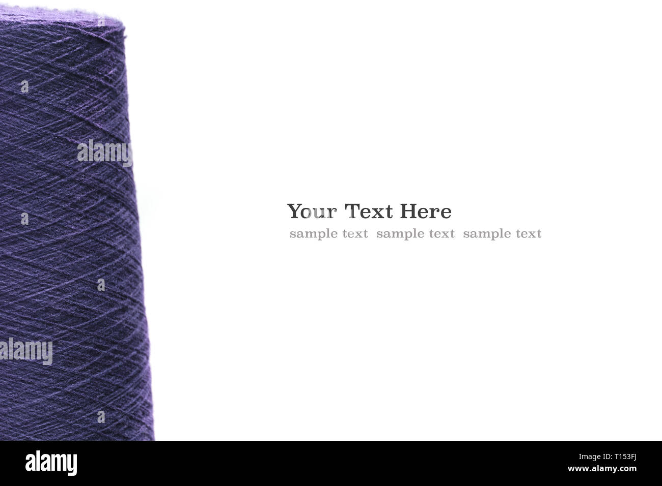 Blue violet reels of threads. web banner template background with copy ...