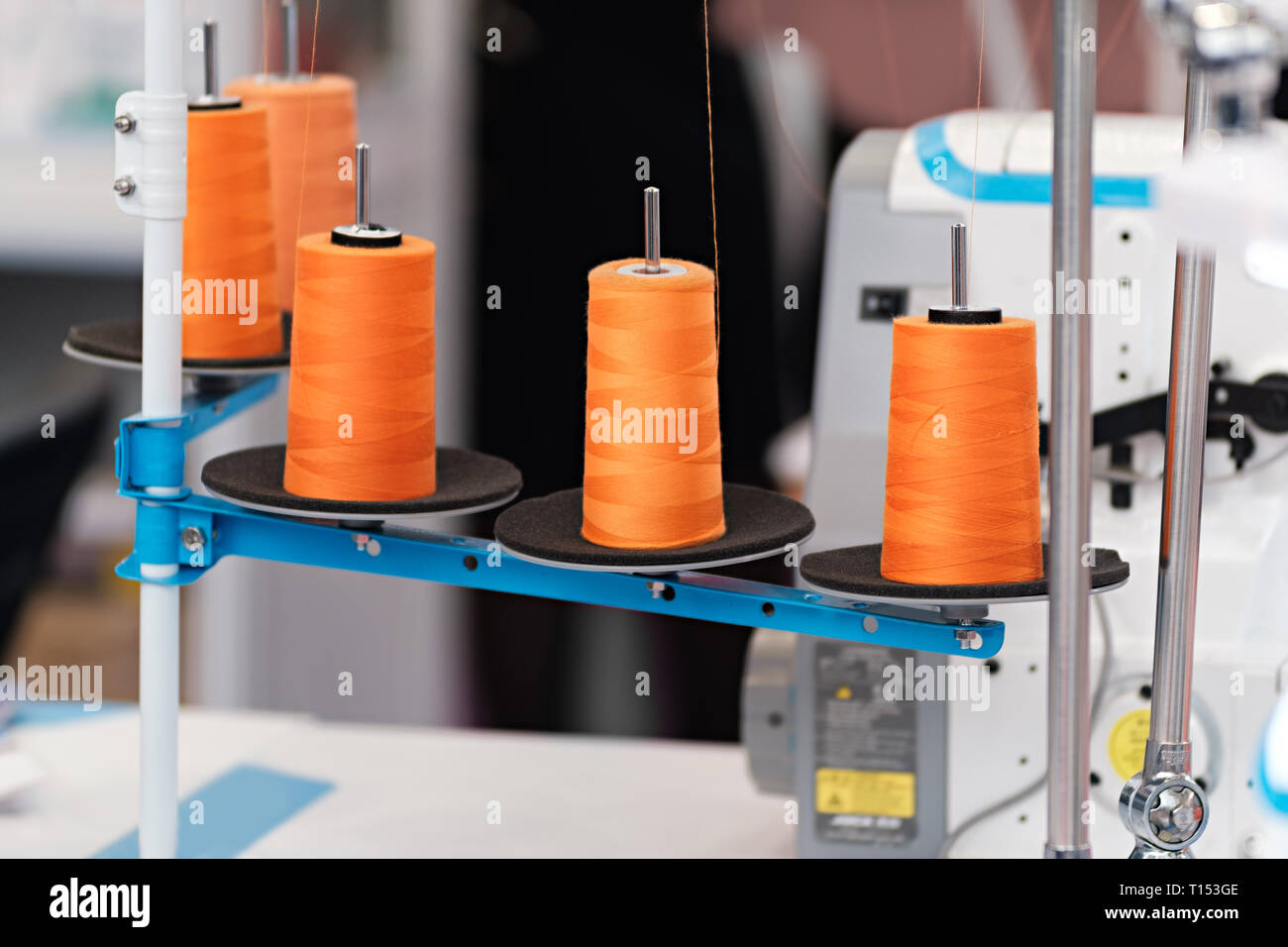 Warehouse textile factory equipment threads hi-res stock photography ...