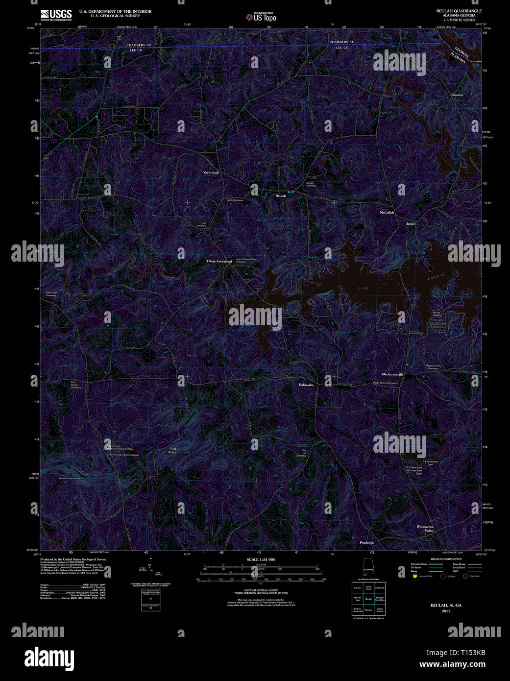 Map of beulah hi-res stock photography and images - Alamy