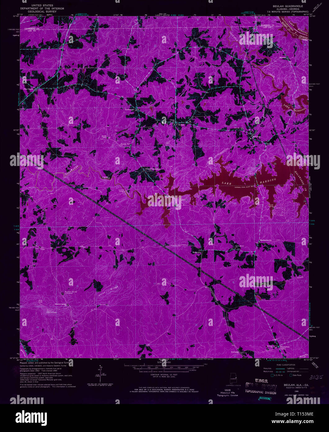 Map of beulah hi-res stock photography and images - Alamy