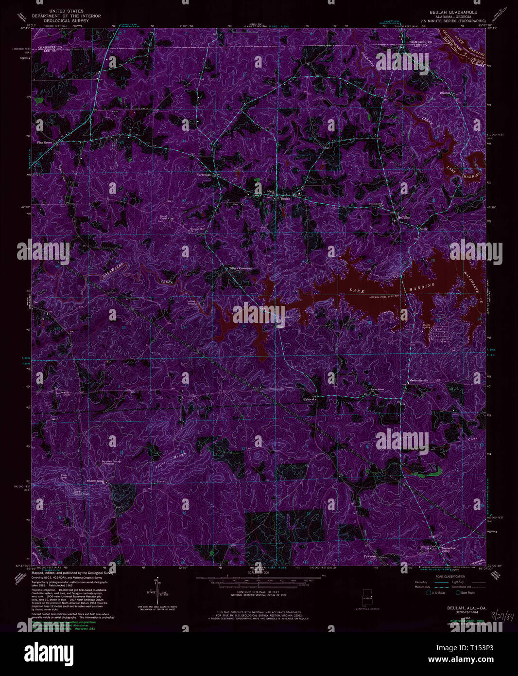 Beulah map hi-res stock photography and images - Alamy