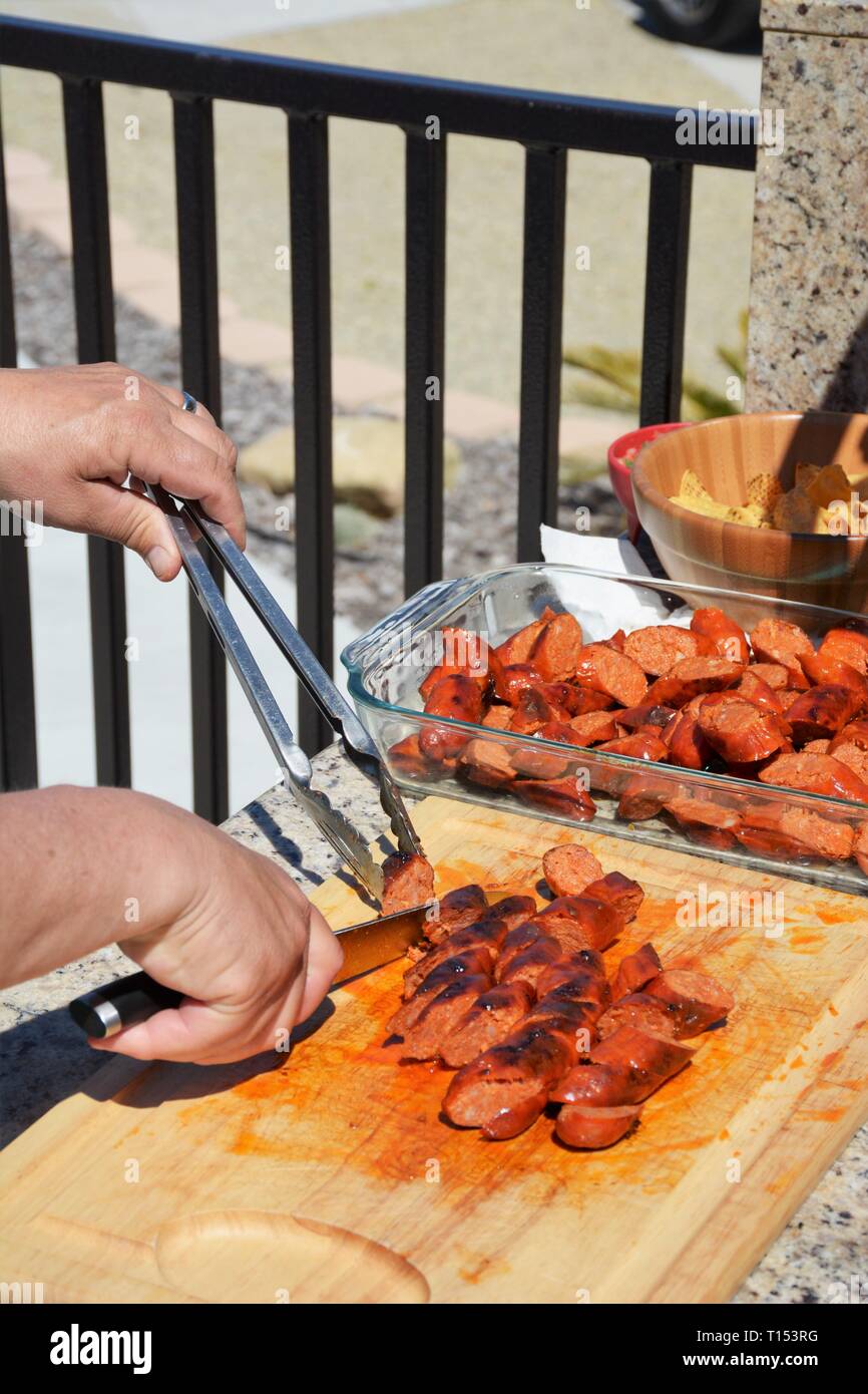 BBQ Bar-B-Que of all cooked meat and chicken Stock Photo - Alamy