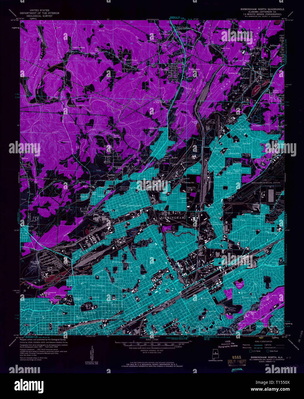 Birmingham Al Map High Resolution Stock Photography and Images - Alamy