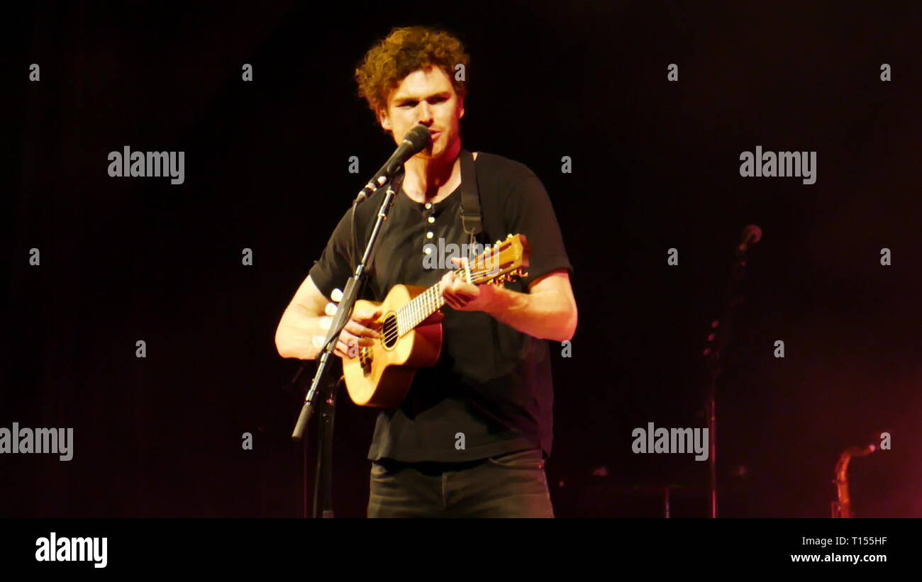 LOS ANGELES, CA - JULY 6: Singer Vance Joy performs in concert on ...