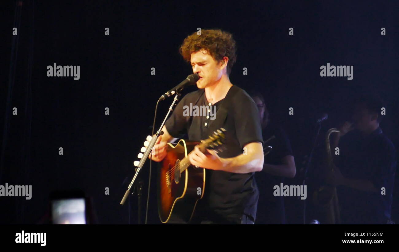 LOS ANGELES, CA - JULY 6: Singer Vance Joy performs in concert on ...