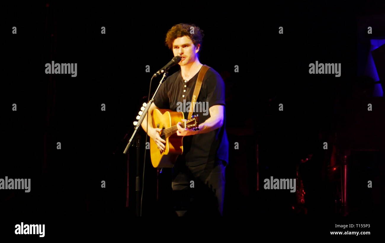 LOS ANGELES, CA - JULY 6: Singer Vance Joy performs in concert on ...