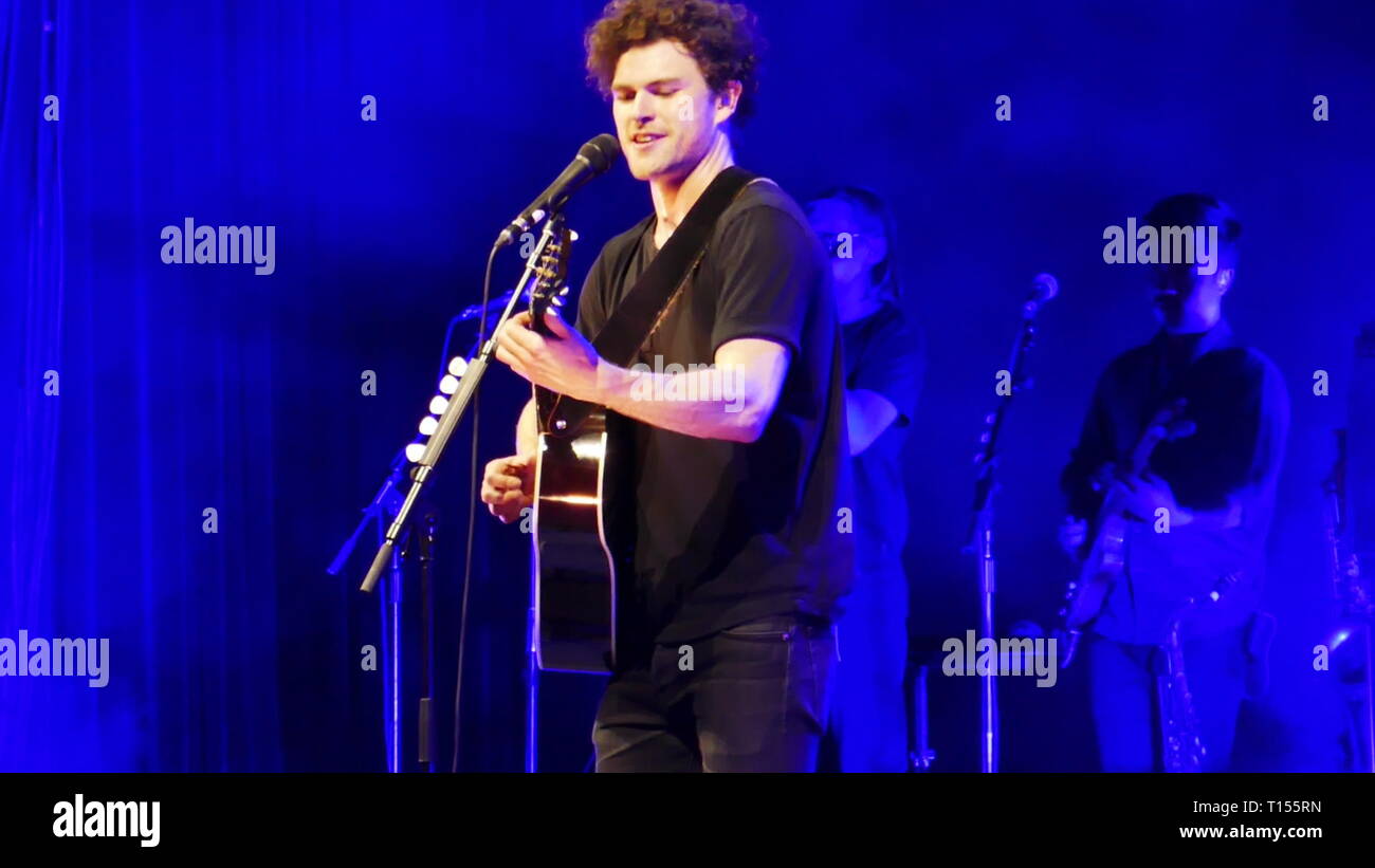 LOS ANGELES, CA - JULY 6: Singer Vance Joy performs in concert on ...