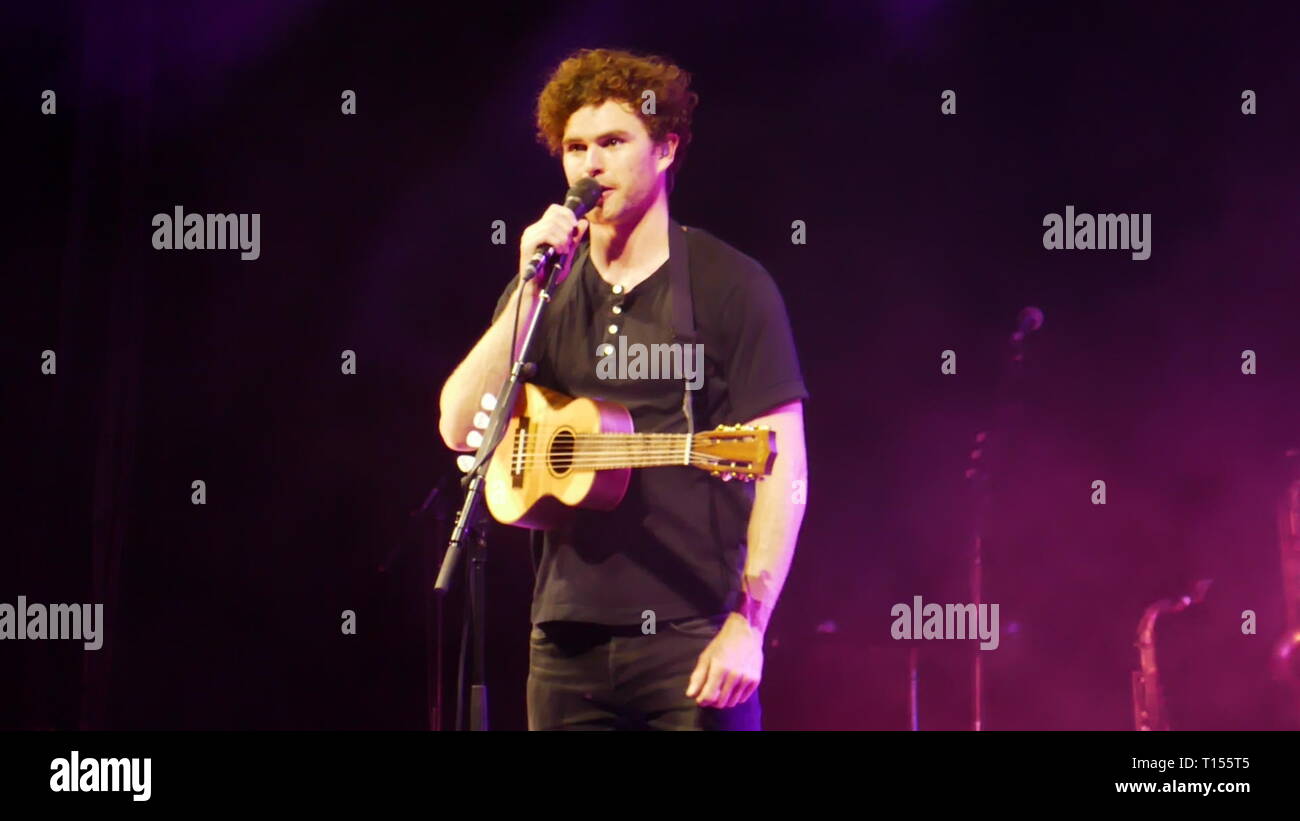 LOS ANGELES, CA - JULY 6: Singer Vance Joy performs in concert on ...
