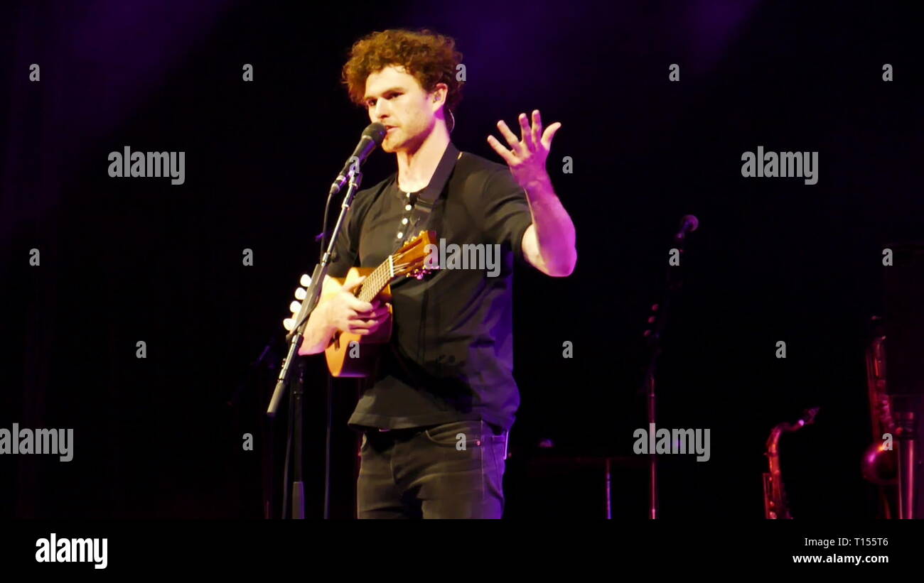 LOS ANGELES, CA - JULY 6: Singer Vance Joy performs in concert on ...