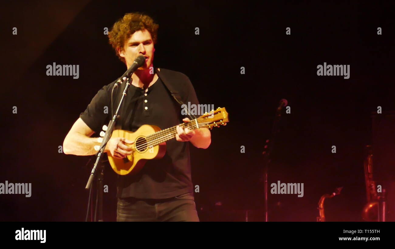 LOS ANGELES, CA - JULY 6: Singer Vance Joy performs in concert on ...