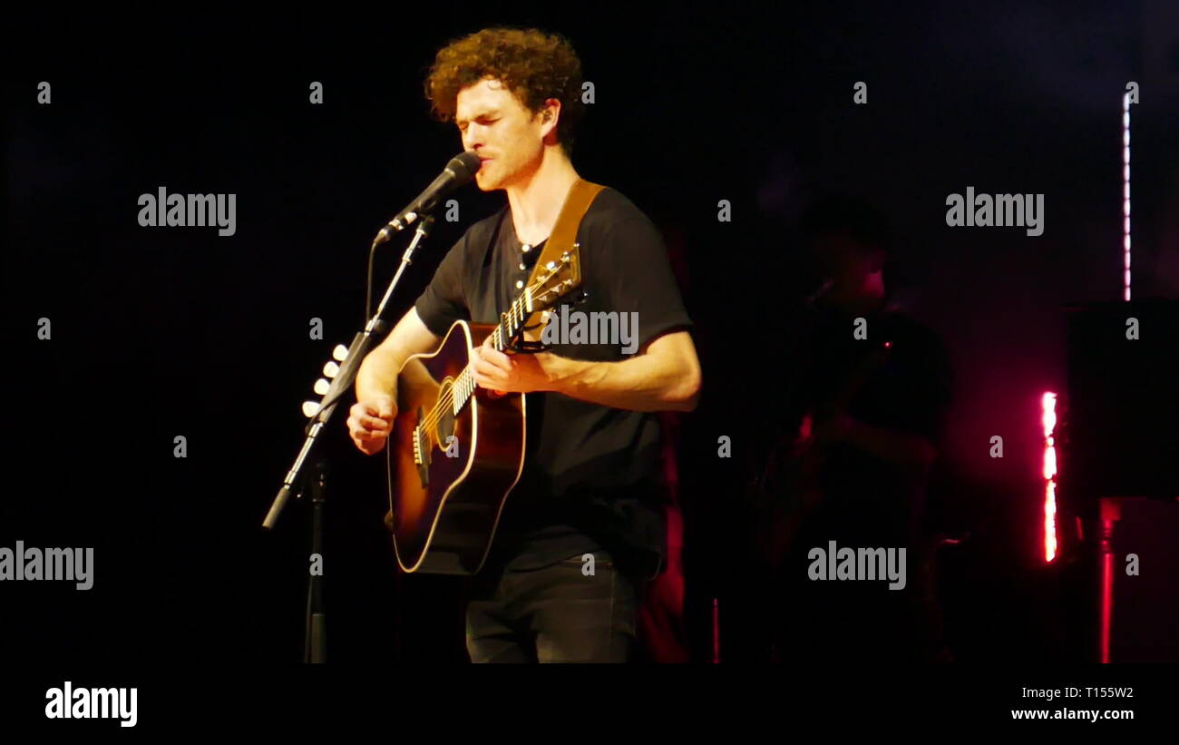LOS ANGELES, CA - JULY 6: Singer Vance Joy performs in concert on ...