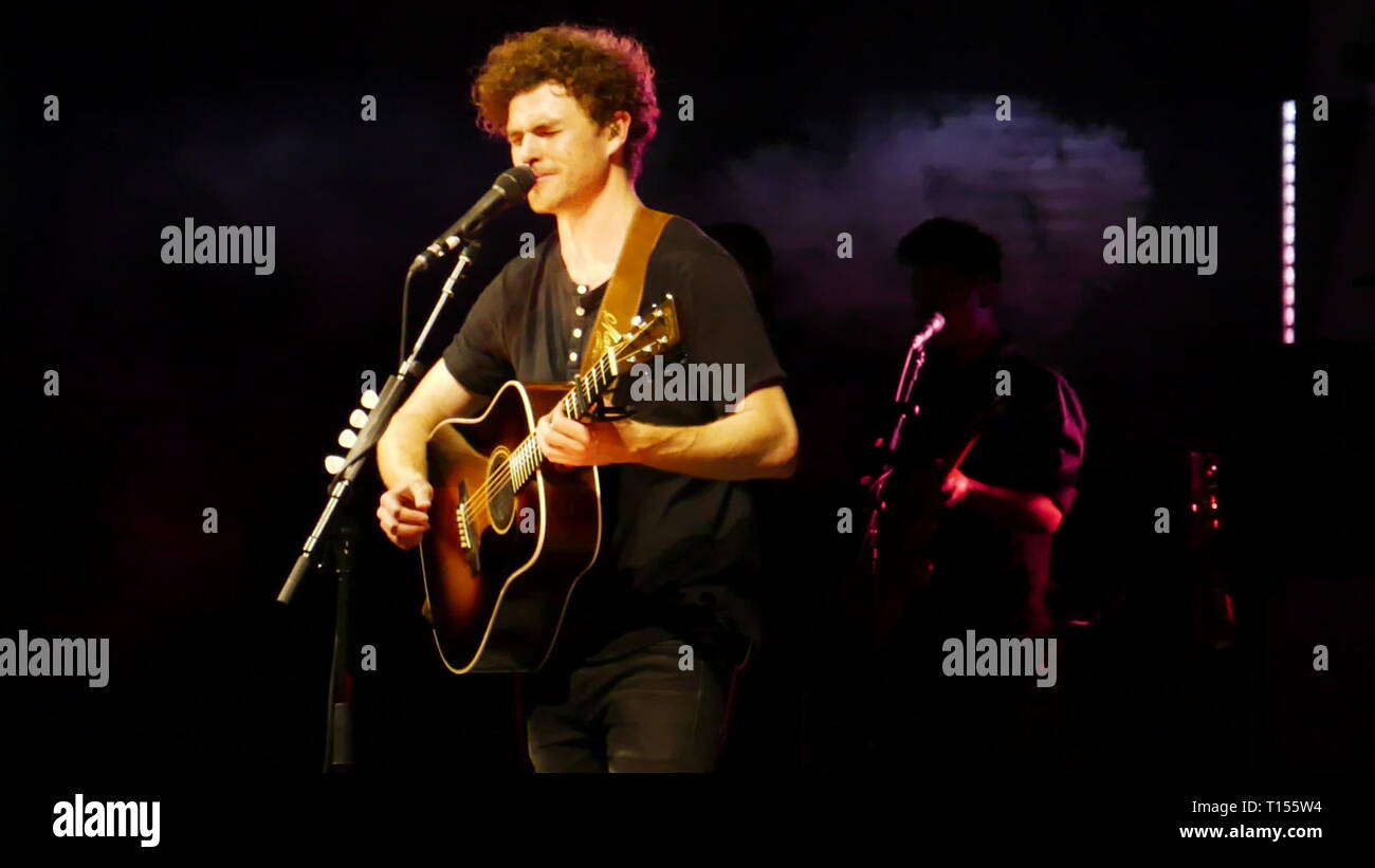 LOS ANGELES, CA - JULY 6: Singer Vance Joy performs in concert on ...